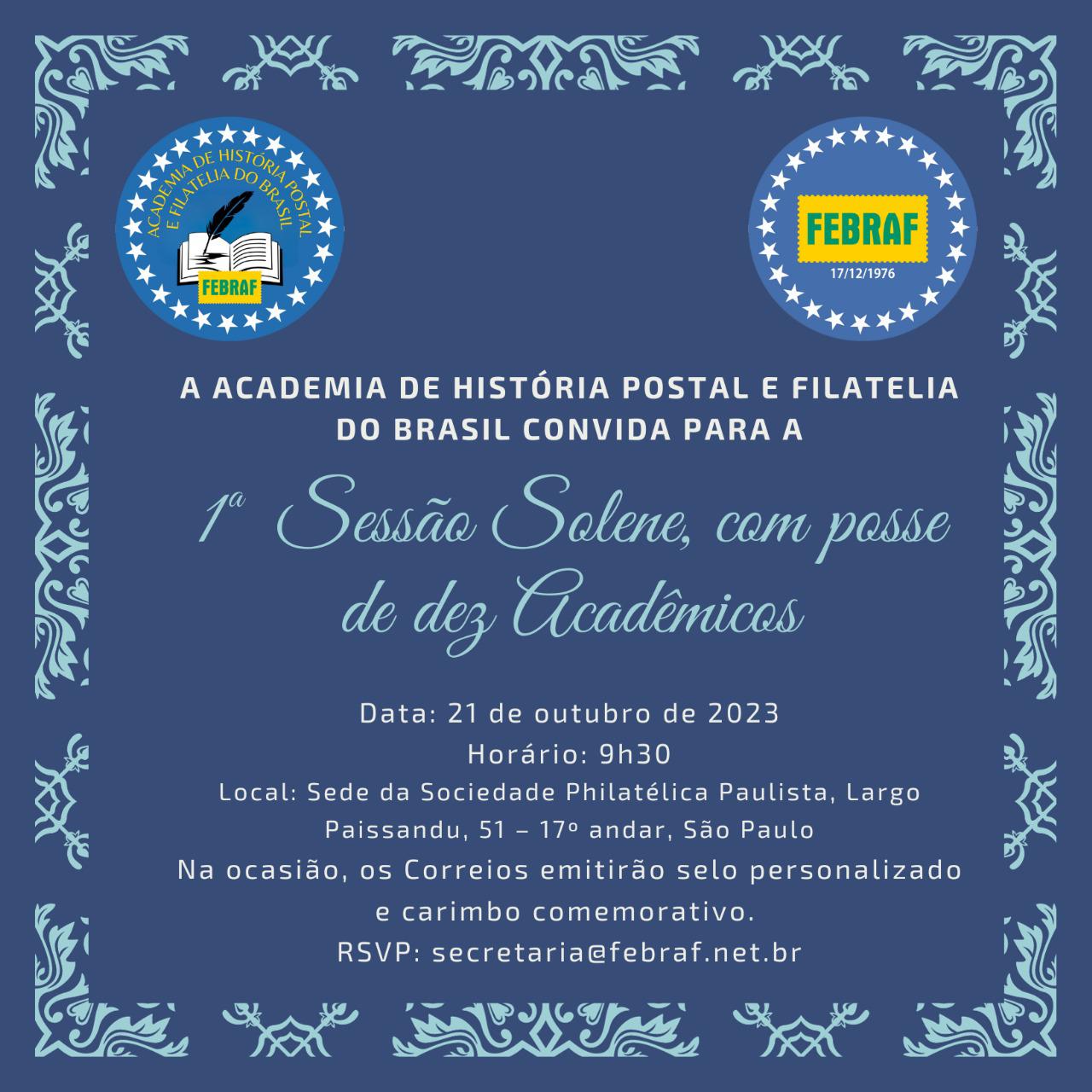 ACADEMIA DE HISTÓRIA POSTAL E FILATELIA DO BRASIL